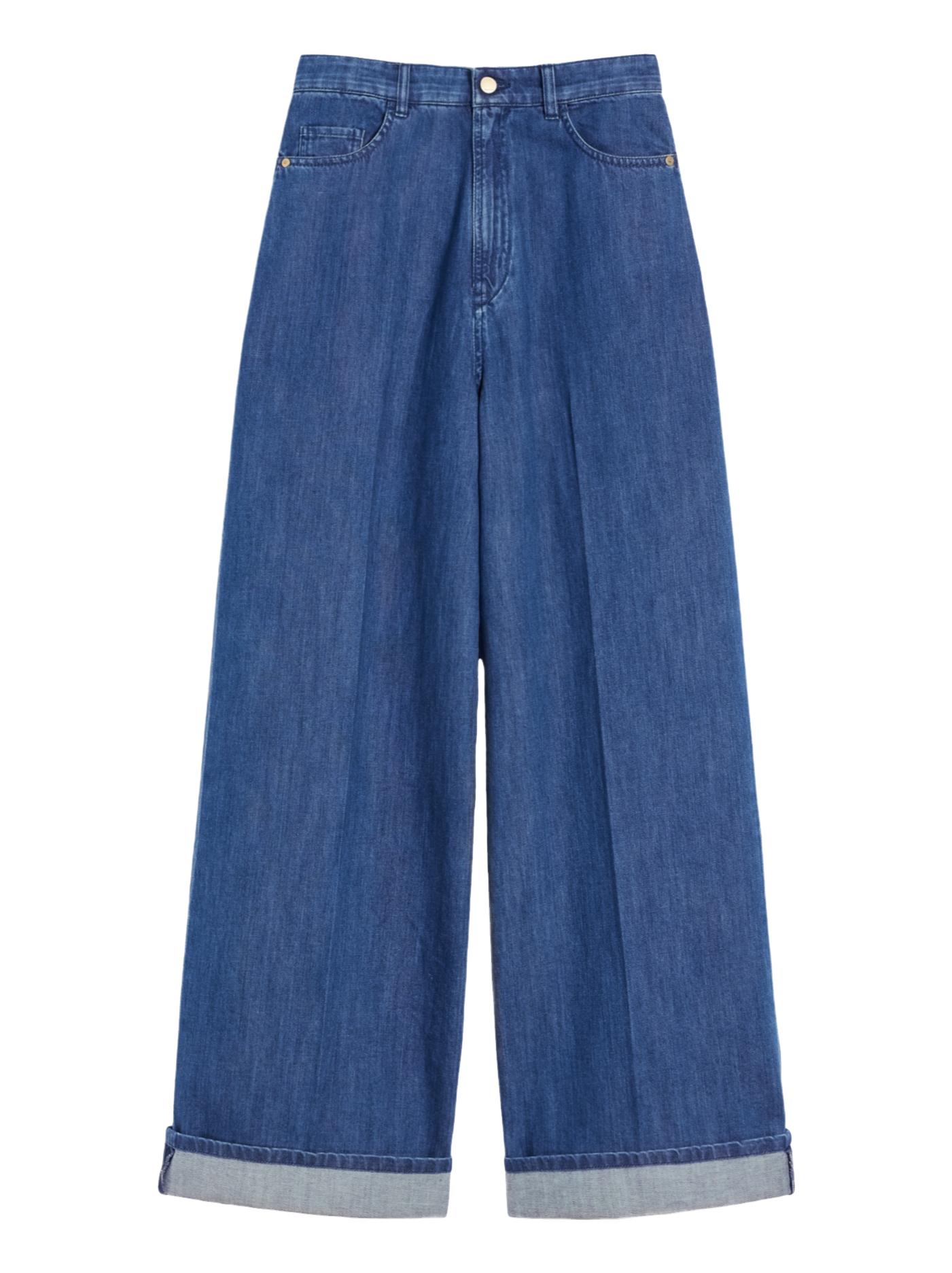 MAX MARA Max Mara Belted Straight-Leg Jeans with Back Patch Pockets